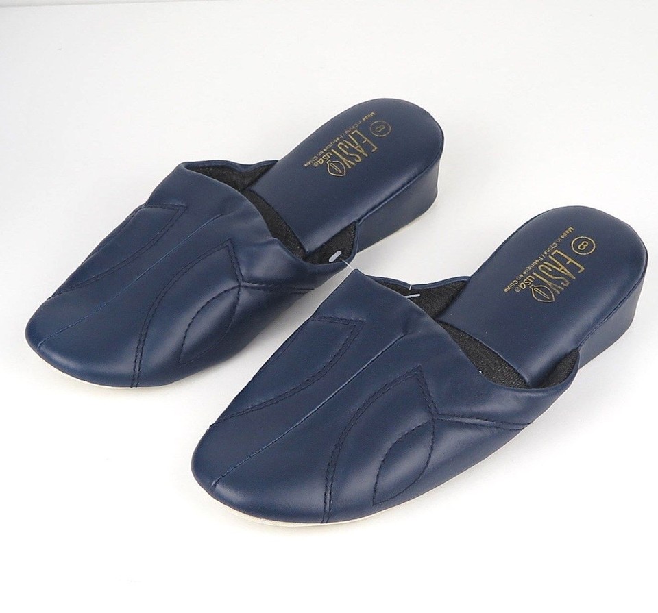Pair of Women's Soft Vinyl House Slippers Sizes 6-11 New | eBay