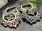 1pc Tribal Swirls Design Septum Clicker 316L Surgical Steel 14g or 16g ...