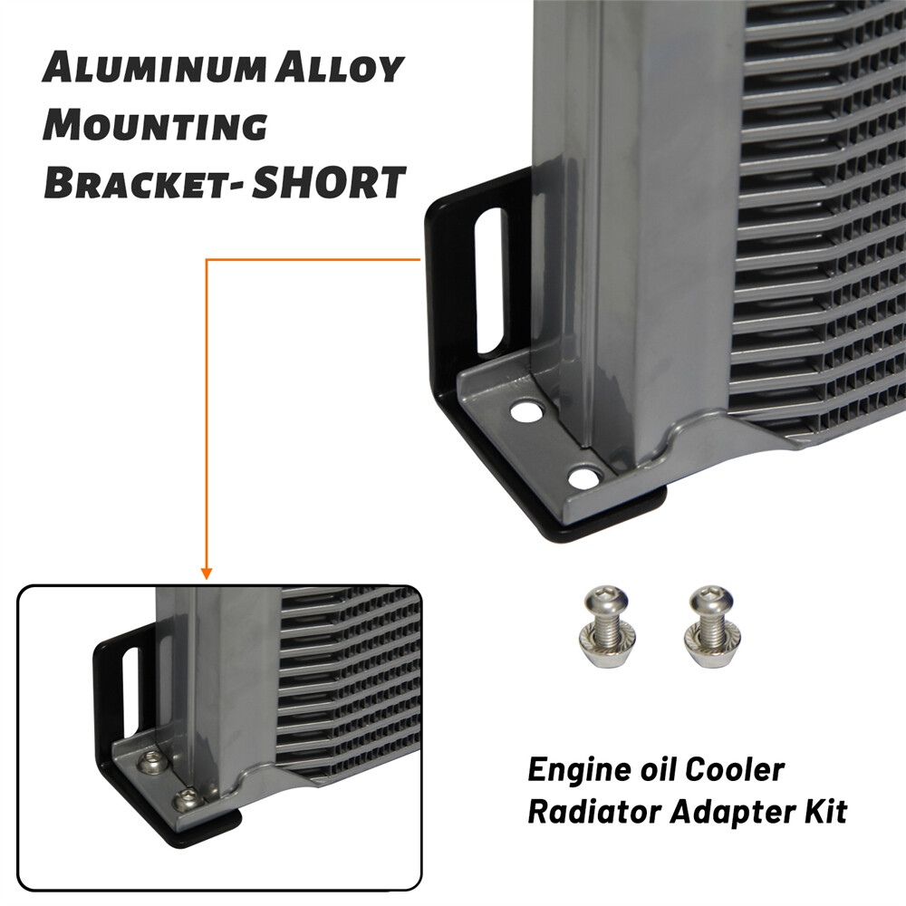 New Universal Mocal Engine 248mm Oil Cooler T6061 Mounting Bracket Kit ...