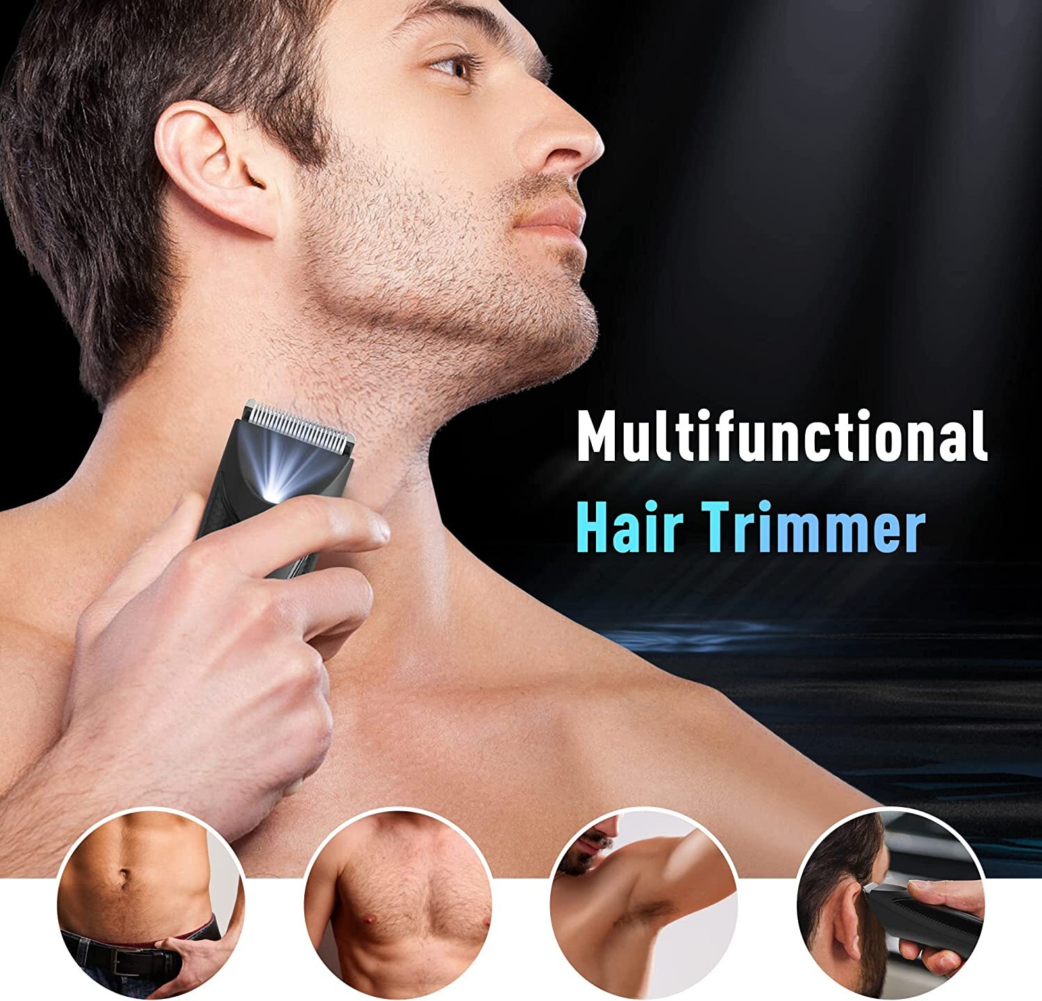 Electric Men Pubic Hair Trimmer Groin Body Hair Ball Shaver Clipper ...