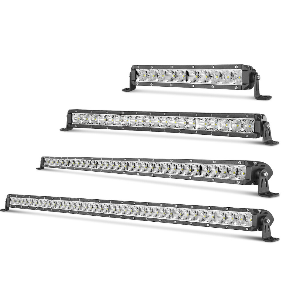 6/10/20/30/40" Slim Combo LED Work Light Bar Single Row Offroad Driving ...
