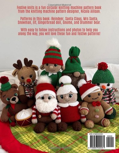 Festive Knits A circular knitting machine pattern book by Nicola ...