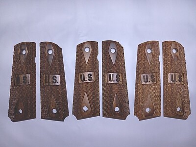 NEW Springfield Walnut 1911 US Double Diamond Checkered Wood Full Size ...