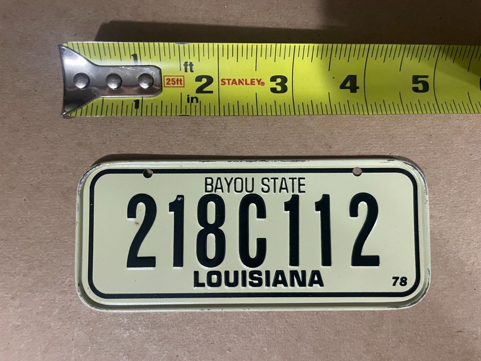 LOUISIANA Cereal Bicycle Bike License Plate 78 1978 218C112 | eBay