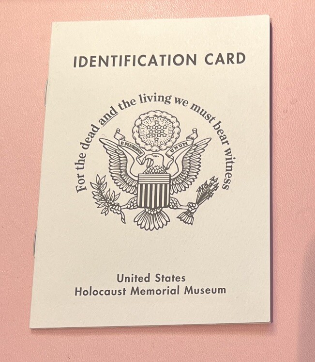 3 United States Holocaust Memorial Museum Identification Cards (Names ...