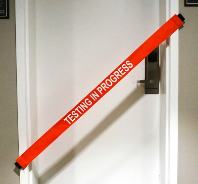 Testing in Progress Safety Sign - The "ORIGINAL" Nylon Banner with ...