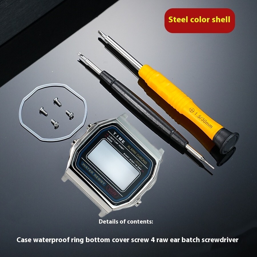 For Casio A158 A159 Modified Stainless Steel Watch Case F91 Upgrade ...