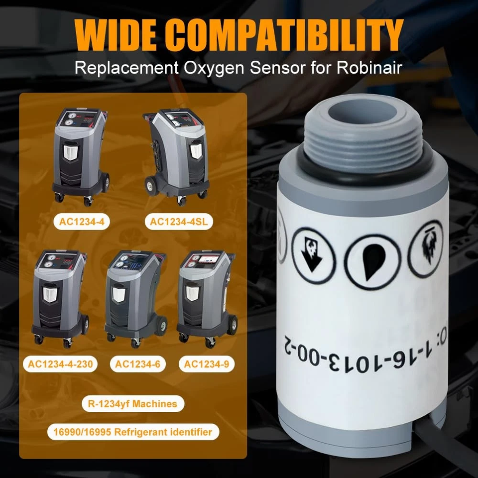 Replacement Oxygen Sensor - 16916 Oxygen Sensor for Robinair R-1234yf ...