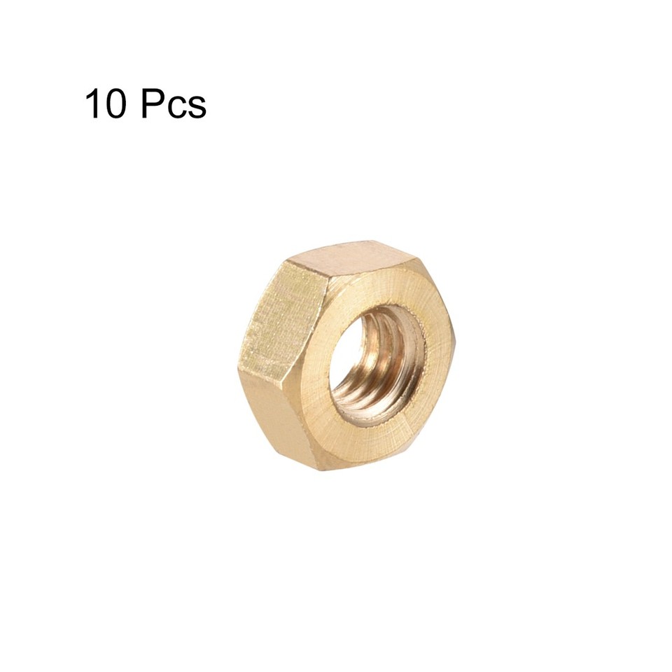M8 Metric Brass Hexagon Hex Nut Gold Tone 10pcs | eBay Australia