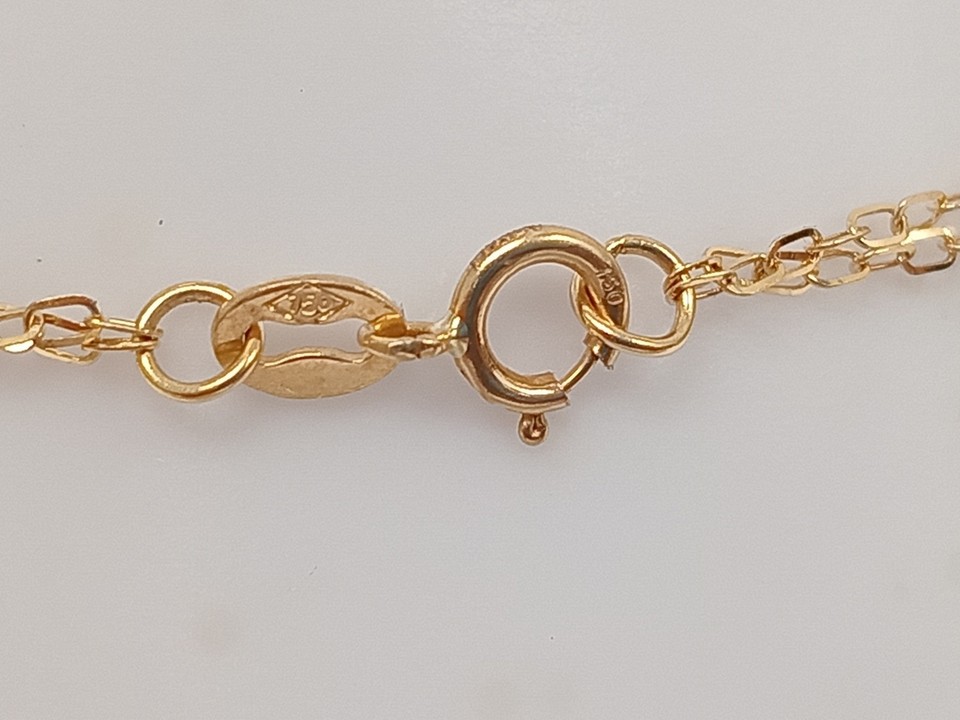 18ct Yellow Gold 750 Indian Asian Style 19cm Bracelet Double Strand ...