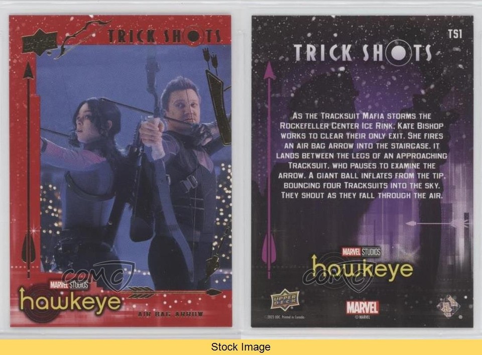 2023 Marvel Studios Hawkeye Trick Shots Red Kate Bishop Clint Barton ...