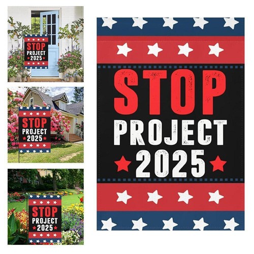 Stop Project 2025 Biden For President Save Democracy Anti Yard Flags | eBay