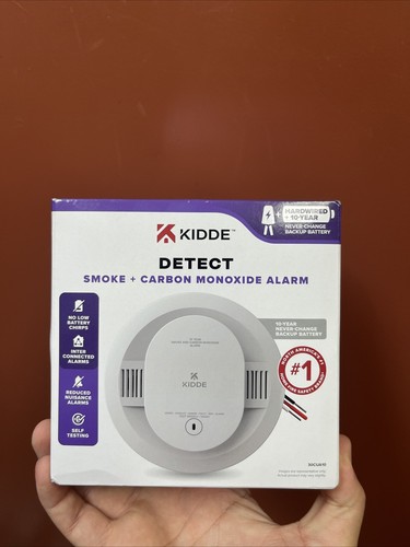 Kidde Detect Smoke & Carbon Monoxide Alarm 30CUA10 Hardwired + Backup ...