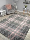 Modern Soft Tartan Rugs Highland Check Long Floor Runner Small Extra ...
