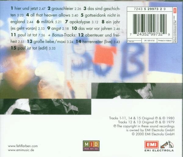 FEHLFARBEN "MONARCHIE&ALLTAG" CD NEW | eBay