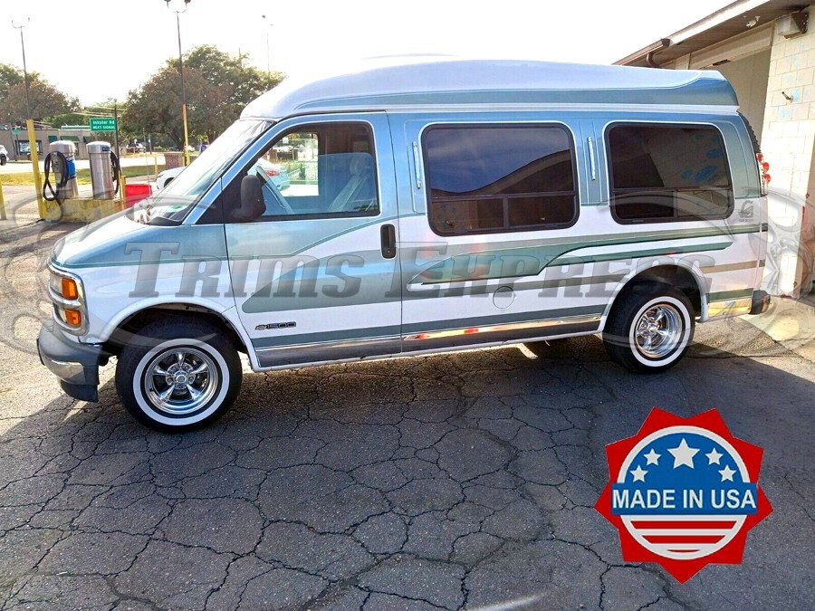 1998-2025 Chevy Express/GMC Savana 3Dr Full Van Rocker Panel Trim 7Pc 4 ...