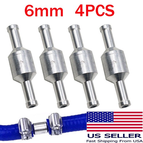 6mm Inline One-way Non-return Check Valve Auminium Fuel Water Gas Air ...