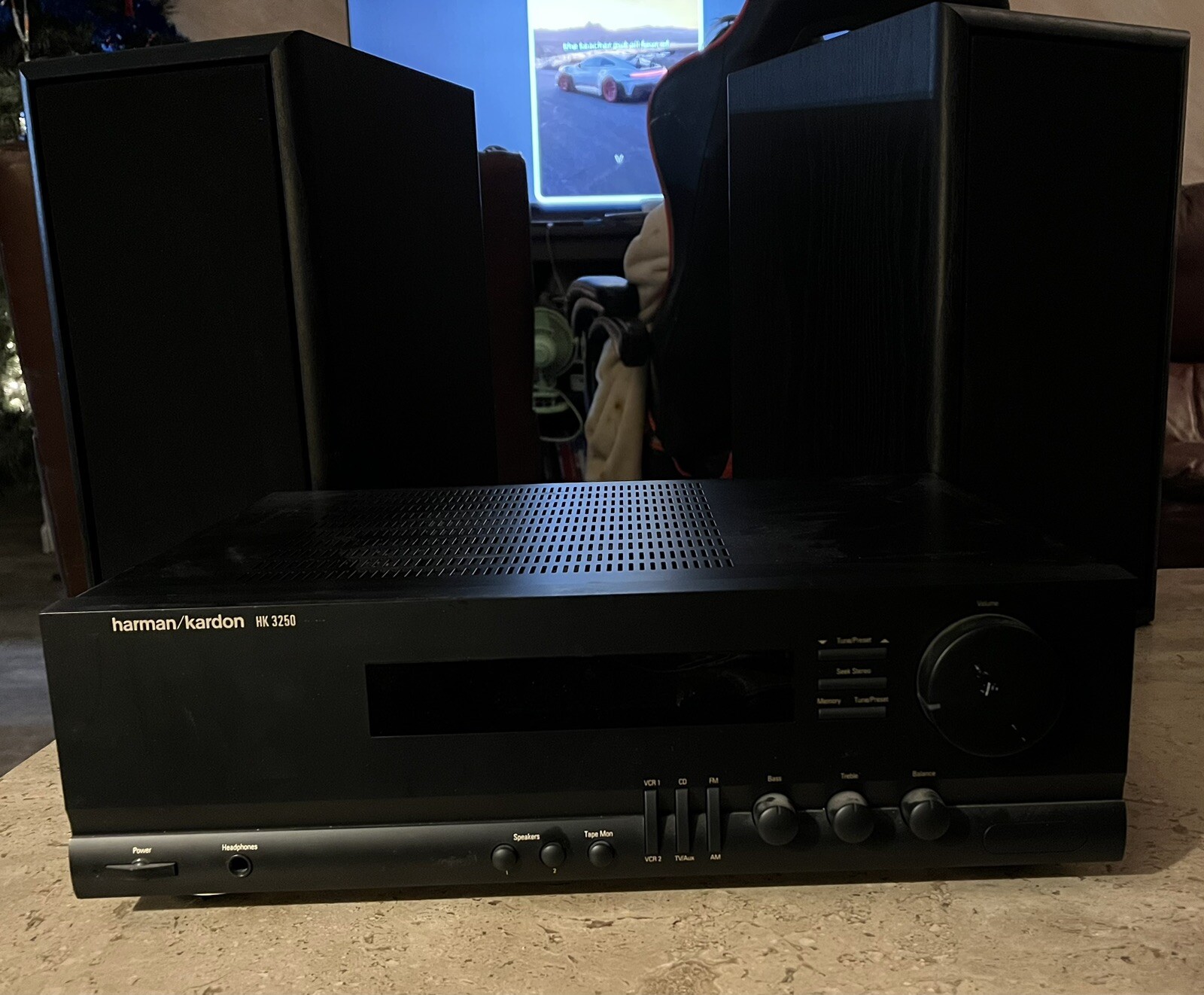 Vintage Harman Kardon HK 3250 FM Stereo Receiver And Two Infinity ...