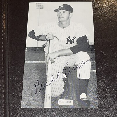 Bill Bryan New York Yankees Autographed Signed J.D. McCarthy Postcard ...