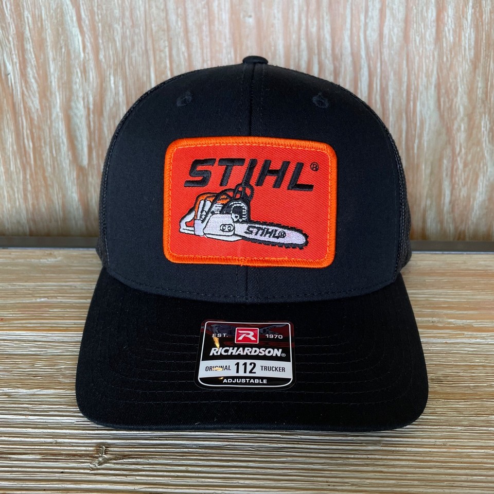 Stihl Chainsaw Vintage Patch Hat - Richardson 112 All Black Cap | eBay