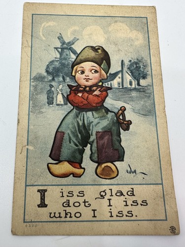 Antique 1912 Bergman Postcard Dutch Character | eBay