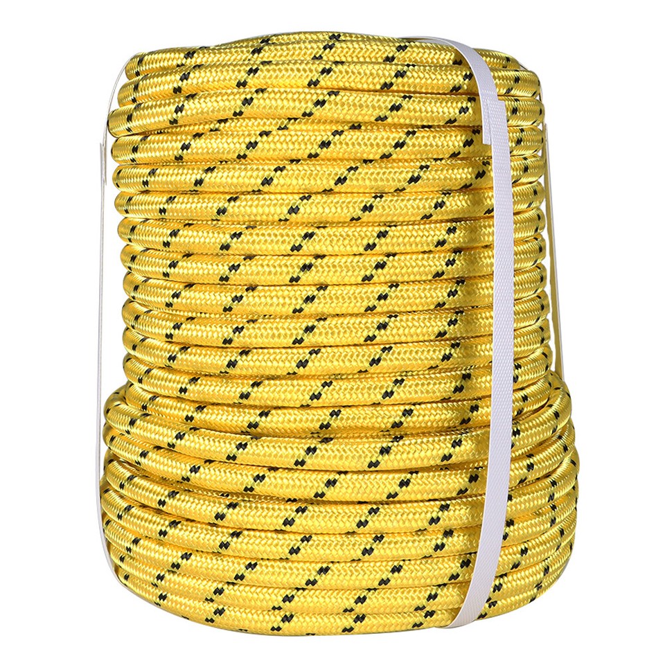 Bull Rope Double Braid Polyester Rope 1/2"×200' 6180Lbs Breaking ...
