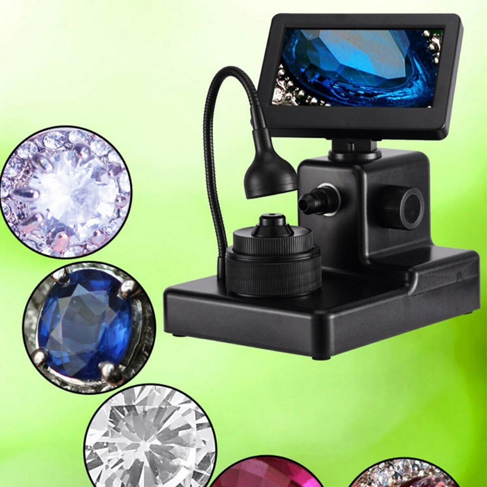 4.3Inch Diamond Inspection Microscope 50X-1000X Girdle Code Viewer ...