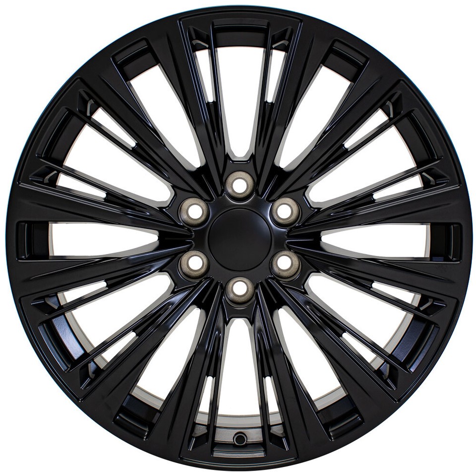 22 inch Satin Black Rims & 285/45R22 Tires TPMS Fits Escalade V Sierra ...