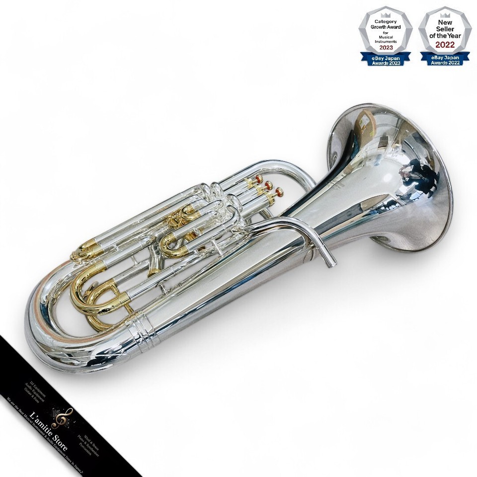 YAMAHA YEP-842S & Case Euphonium Custom Series YEP842S 842 S Silver ...