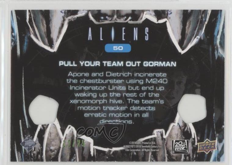 2018 Upper Deck Aliens Movie Acid Blood Die-Cut 12/25 Ellen Ripley #50 ...