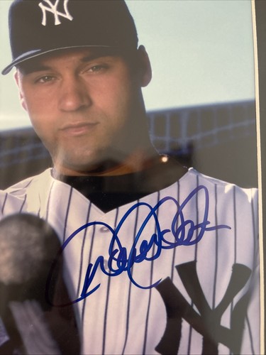 Derek Jeter Signed 8x10 Photo Steiner Sticker/COA Framed 11x14 - Bold ...