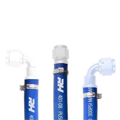 Redhorse Fuel Hose 401-08-3; 401-Series -08AN 3 Feet Blue Push Lock ...