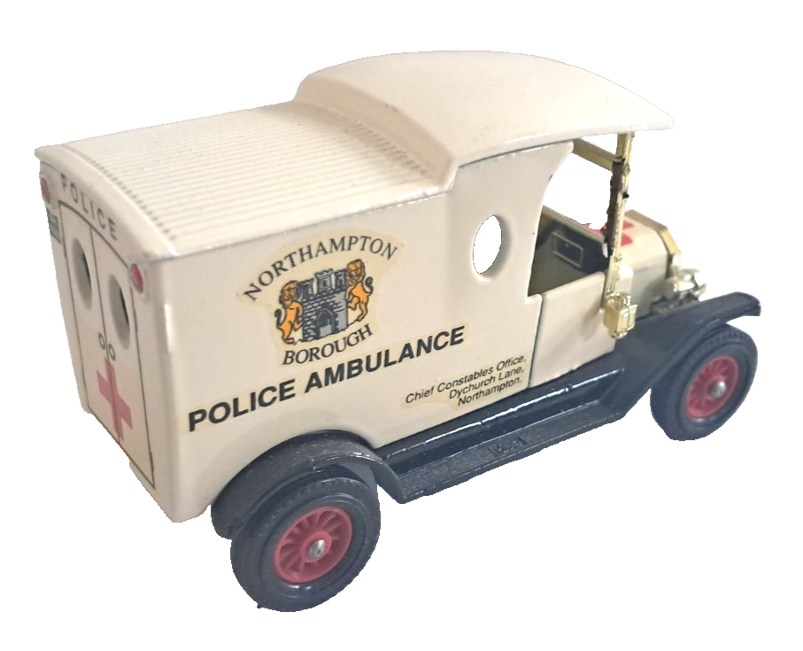 MATCHBOX YESTERYEAR Y12 1912 FORD MODEL T POLICE AMBULANCE NORTHAMPTON ...