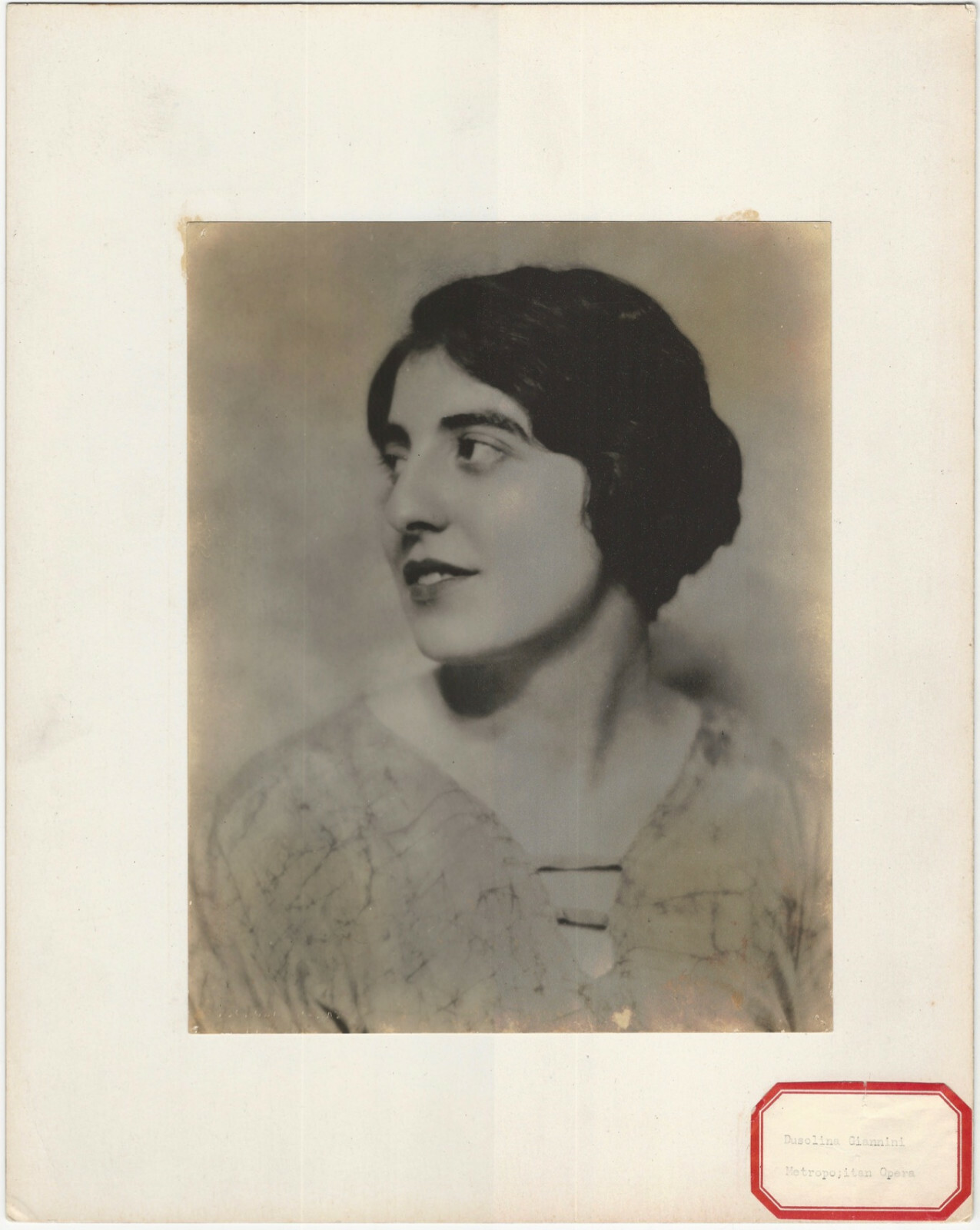 Opera Singer Dusolina Giannini Metropolitan Soprano Vintage Mounted ...