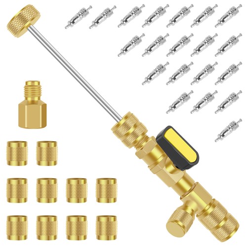 HVAC Tool AC Schrader Valve Core Remover Tool 1/4" &5/16" Port Valve ...