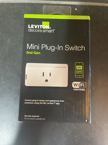 NEW LEVITON Decora Smart Wi-Fi Mini Plug-In Switch Single Outlet 2nd ...