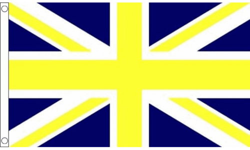 UNION JACK BLUE AND YELLOW FLAG 3' x 5' - UNITED KINDGOM FLAGS 90 x 150 ...