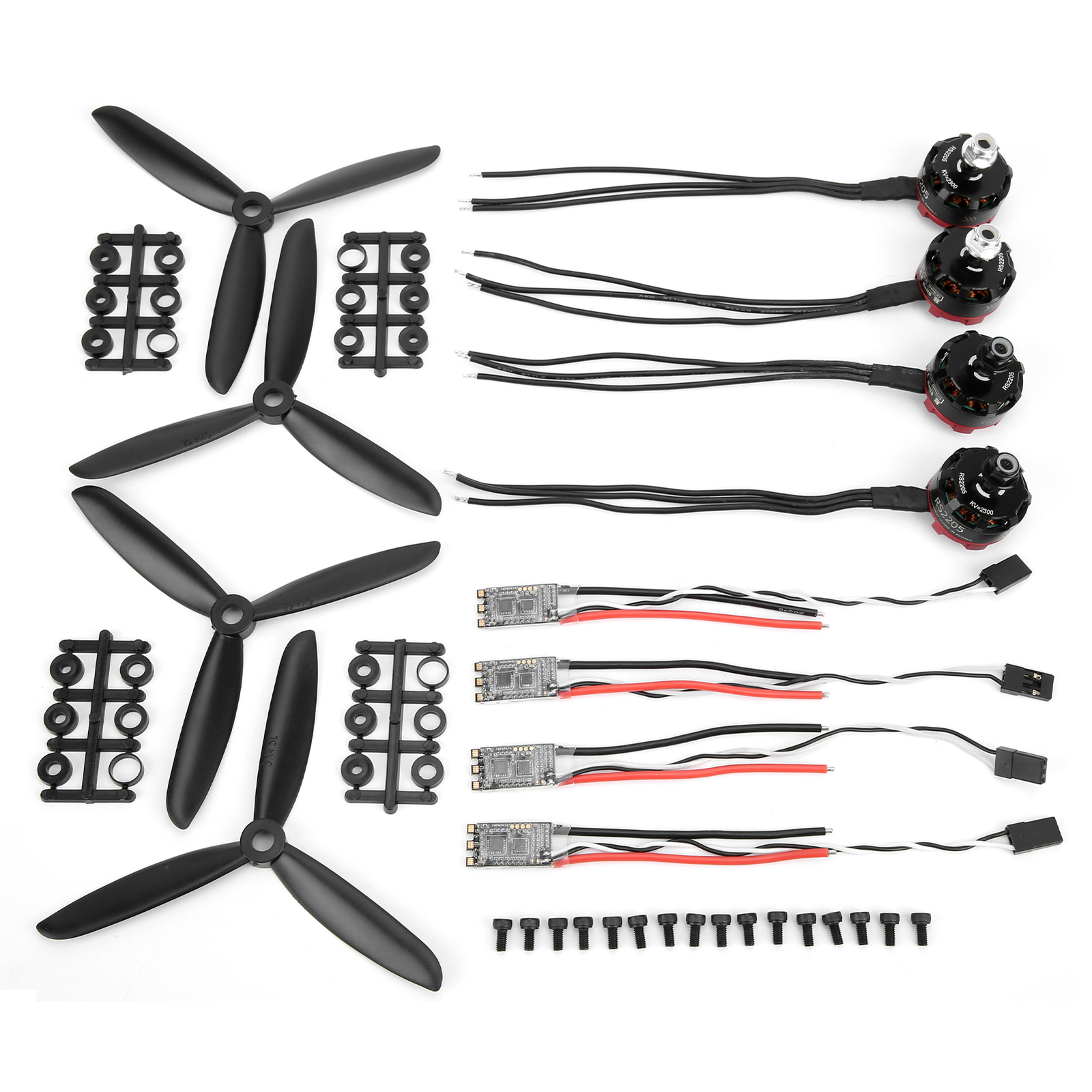 2205 2300 KV Aluminium Alloy CW+CCW Motor 20A Brushless ESC+Propeller ...
