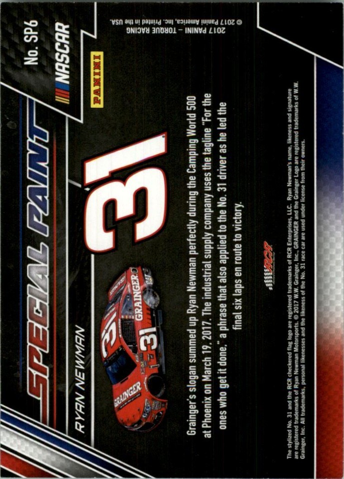 2017 Panini Torque Special Paint Holo Silver #6 Ryan Newman /99 | eBay