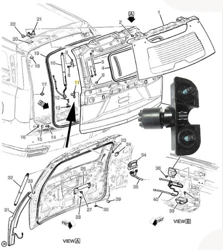 84990546 Rear Liftgate Bumper 2021-2023 Cadillac Escalade Suburban ...