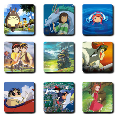 Studio Ghibli - Coasters - Hard wood - Totoro - Spirited Away - Kiki ...