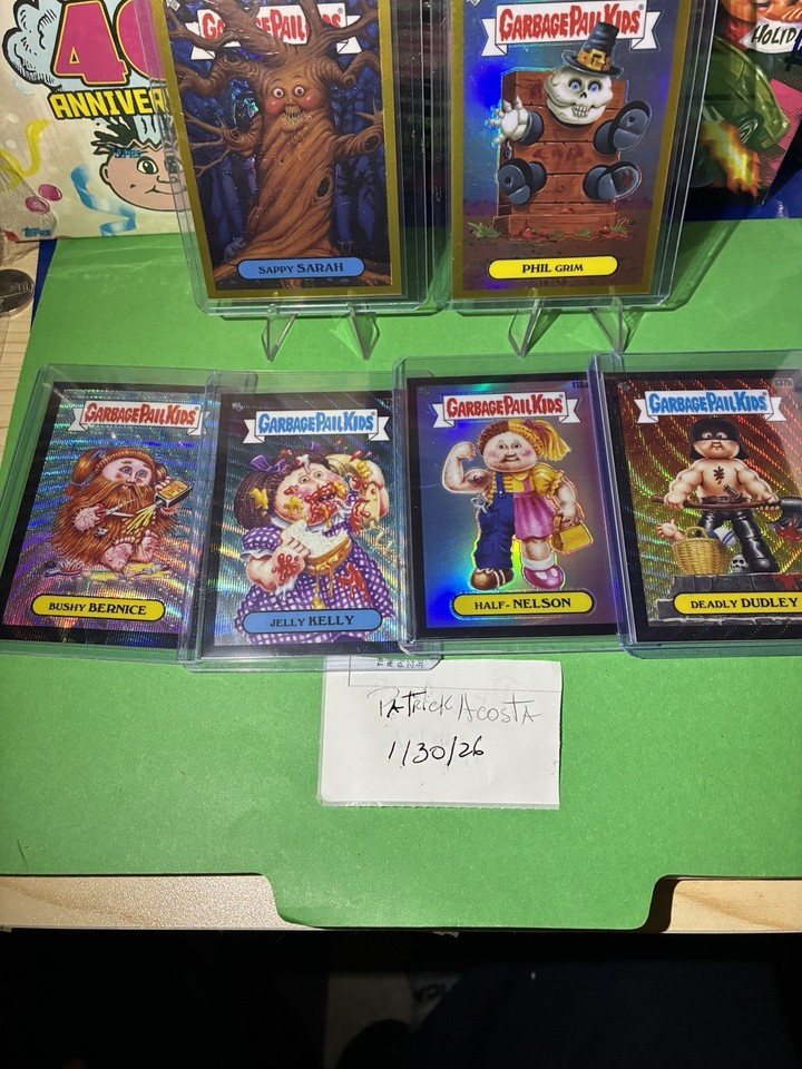 GPK Topps Garbage Pail Kids Chrome 2 Gold Card /50 And 4 Black Cards ...