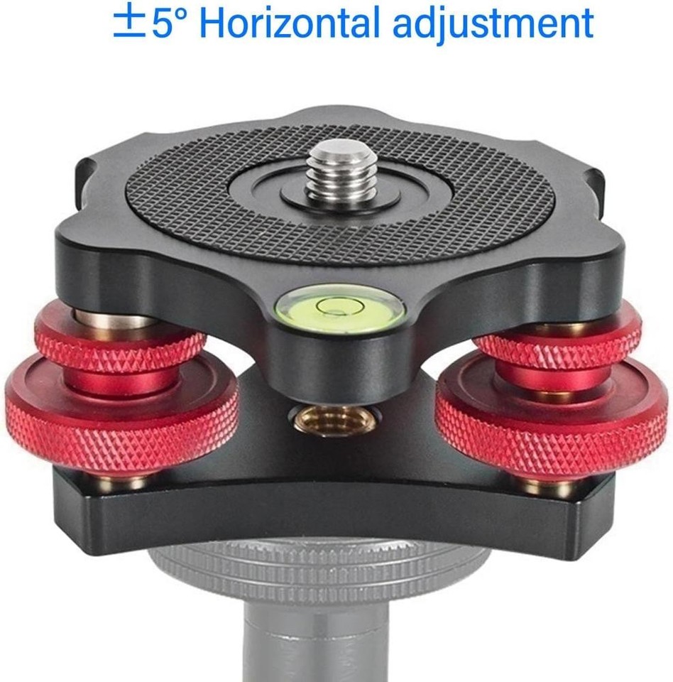 Tripod Head Leveling Base Camera Leveler, 3/8Thread,+ / -5 Angle ...
