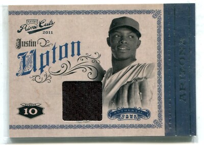 2011 Playoff Prime Cuts Justin upton JERSEY RELIC 127/199 D-BACKS ...