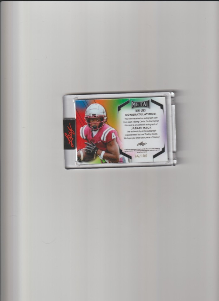 2024 Leaf Eclectic Inscriptions Autograph Jabari Mack 66/100 Auto | eBay
