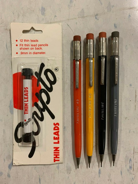 Lot of (4) Scripto Thinline Mechanical Pencils w/ Lead Refill 0.9mm | eBay