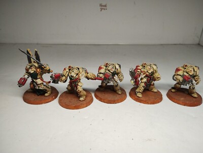 Warhammer 40k - Dark Angels Deathwing Terminators x 5 - OOP Older Style ...