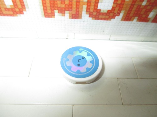 Lego - 1x Tile Round 2x2 Arrows Tooth Gear Eyes Smile Pattern 41366 ...