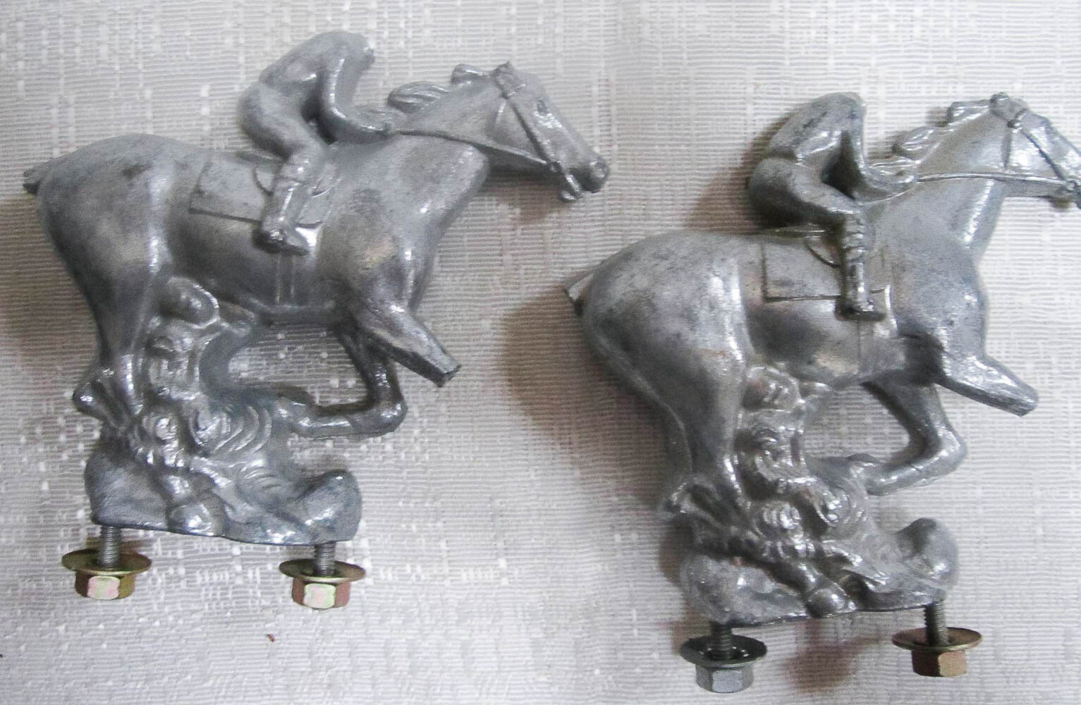 Headless horseman auto car hood ornament mascot dull alum 3-1/2" tall ...