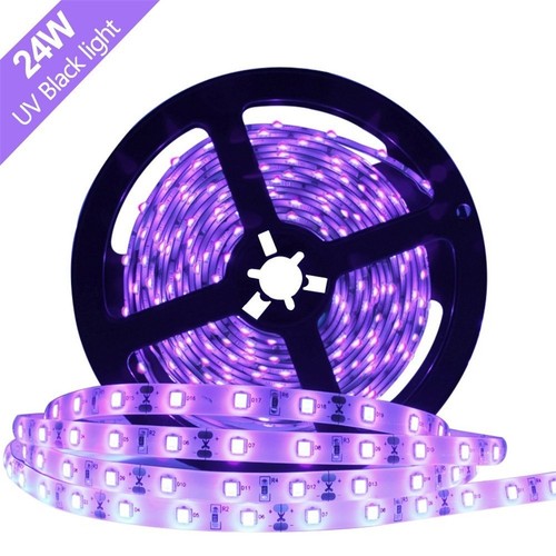 5M LED Flexible Strip Light 395-400nm UV Blacklight Tape Ultraviolet ...